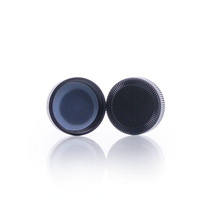 KIMBLE® Black Phenolic, Screw Thread, Cap, with PE Liner, 144/Case