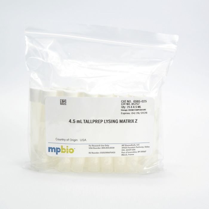 TallPrep Lysing Matrix Z, 4.5 mL tube | MP Biomedicals®