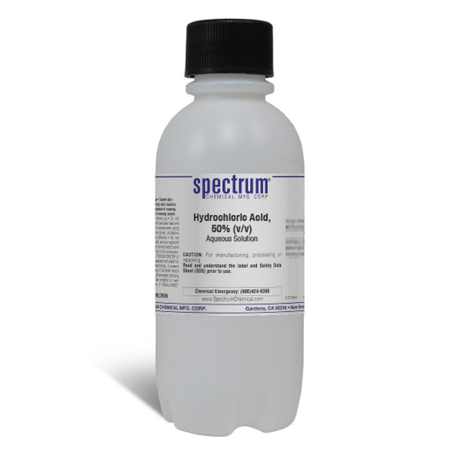 Hydrochloric Acid, 50 Percent (v/v), Aqueous Solution, APHA | Spectrum ...