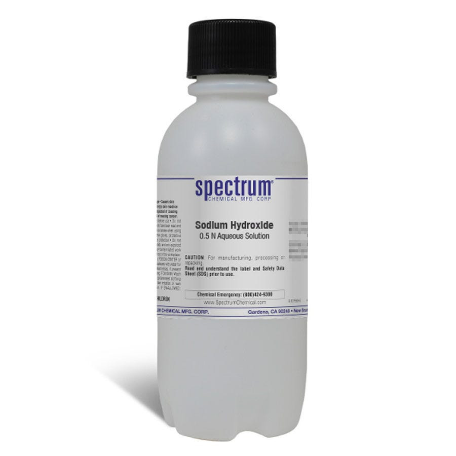 Sodium Hydroxide, 0.5 N Aqueous Solution | Spectrum Chemical®