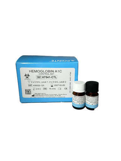 Hemoglobin A1c Control Set H7541-CTL, Level 1: 2 x 0.5 mL, Level 2: 2 x ...