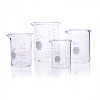 KIMBLE® KIMAX® Glassware Starter Kits, Heavy Duty Beakers | Alkali ...