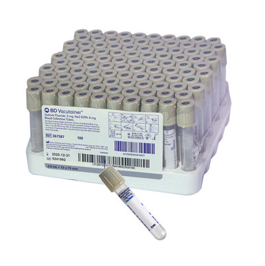 BD® 367587 Vacutainer™ Plus Plastic Fluoride Blood Collection Tubes, 13 ...