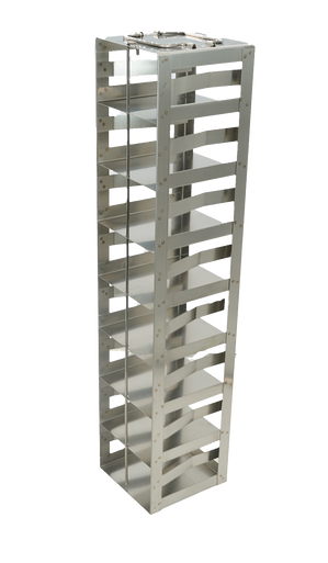 Stainless Steel Freezer Racks - 3 Boxes, Vertical Configuration