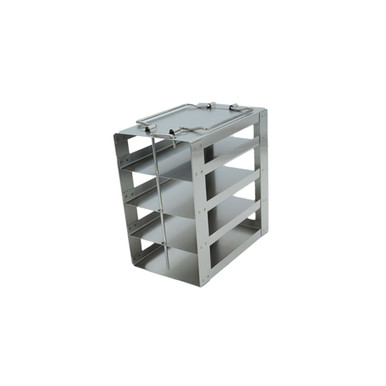 Vertical Freezer Rack for 25-Place Slide Boxes, Holds 4 boxes