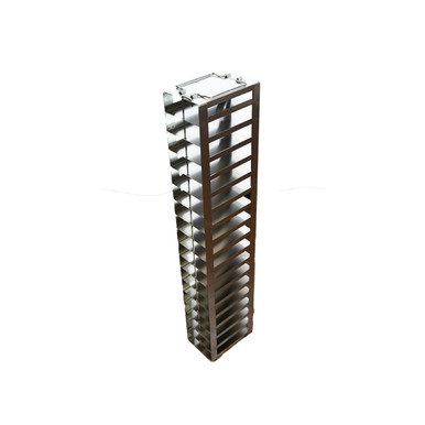 Vertical Freezer Rack for 25-Place Slide Boxes, Holds 18 boxes
