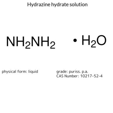Hydrazine hydrate solution, 1 X 250 mL (53847-250ML) | MilliporeSigma ...