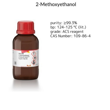 2-Methoxyethanol, 1 X 1 L (360503-1L) | MilliporeSigma® (Sigma-Aldrich)