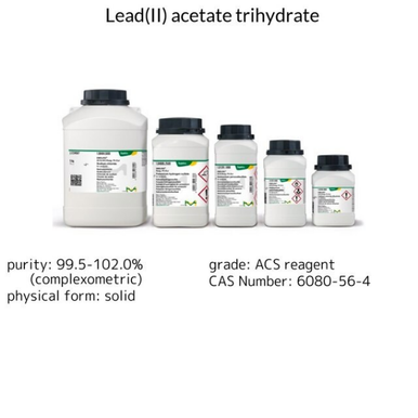 Lead(II) acetate trihydrate, 250 g (1073750250) | MilliporeSigma ...