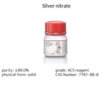 Silver nitrate, 1 X 500 g (209139-500G) | MilliporeSigma® (Sigma-Aldrich)