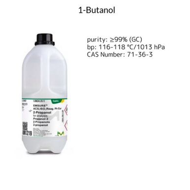 1-Butanol, 1 X 2.5 L (8222622500) | MilliporeSigma® (Sigma-Aldrich)