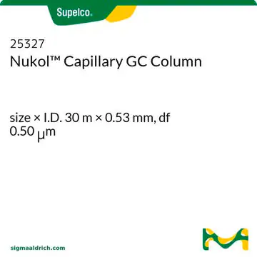 Nukol Capillary GC Column, 1 X 1 ea (25327) | MilliporeSigma® (Sigma ...