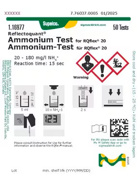 Ammonium Test, 50 tests (1169770001) | MilliporeSigma® (Sigma-Aldrich)