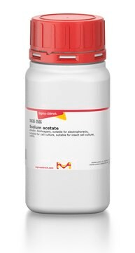Sodium acetate, 1 X 500 g (S5636-500G) | MilliporeSigma® (Sigma-Aldrich)
