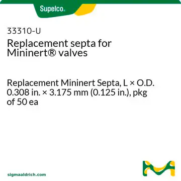 Replacement septa for Mininert® valves, 1 X 50 ea (33310-U ...