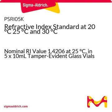 Refractive Index Standard at 20 °C 25 °C and 30 °C, 5 X 10 mL (PSRI05K ...
