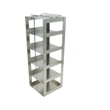 Stainless Steel Freezer Racks: 3 Vertical Configuration, 5-Box Capacity