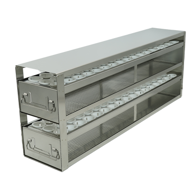 Upright Freezer Drawer Rack: 2 Drawers, 102 Tubes