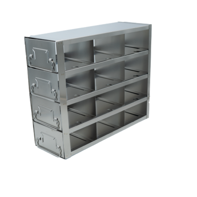 Stainless Steel Freezer Racks with Drawers for 3" Boxes, 3 x 4 ...