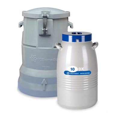 IC Biomedical® 10DX-10LSC, Vapor Cryogenic Shipper with 11" Canisters ...
