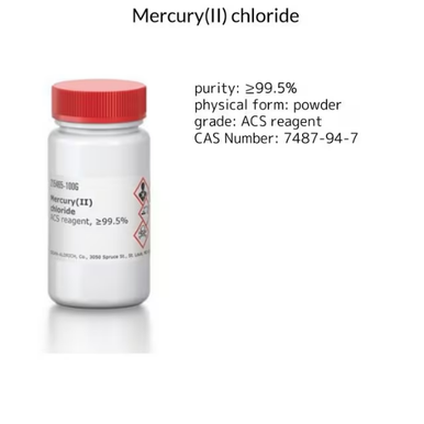 Mercury(II) chloride, 1 X 100 g (215465-100G) | MilliporeSigma® (Sigma ...