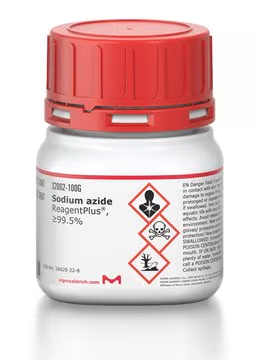 Sodium azide, 1 X 500 g (S2002-500G) | MilliporeSigma® (Sigma-Aldrich)