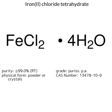 Iron(II) chloride tetrahydrate, 1 X 1 kg (44939-1KG) | MilliporeSigma ...