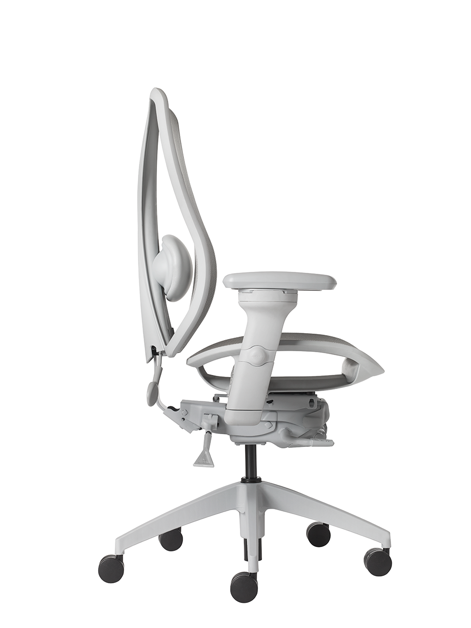 ergoCentric Light Gray tCentric Hybrid All Mesh Synchro Glide Task Chair