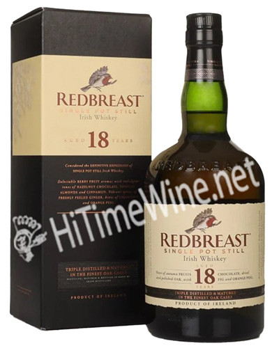 REDBREAST 18YR IRISH WHISKEY 46% 750ML SINGLE POT STILL