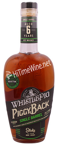 WHISTLEPIG STAKE F1-TEAM PIGGY BACK RYE 6YR 50.35% WHISKEY; SINGLE ...