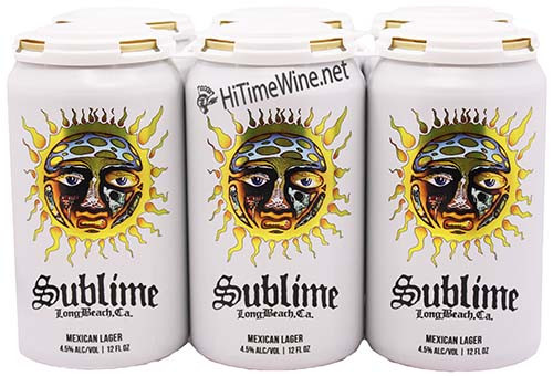 LONG BEACH BEER LAB, SUBLIME MEXICAN LAGER, 4.5% ABV, 6 PACK 12oz CANS.