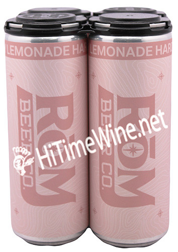ROM BEER COMPANY, RASPERRY LEMONADE SELTZER 5.5% ABV, 4 PACK 12oz CANS.