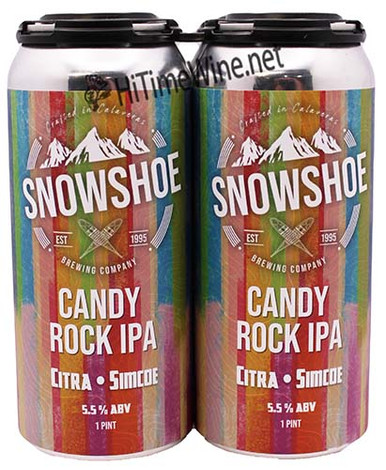 SNOWSHOE BREWING COMPANY CANDY ROCK IPA 5.5% ABV 4 PACK 16oz CANS