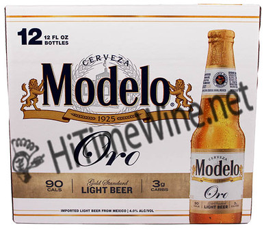 CERVEZA MODELO ORO LIGHT LAGER 12 PACK 12oz BOTTLES