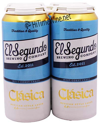 EL SEGUNDO BREWING COMPANY, CLASICA MEXICAN STYLE LAGER 4.4% ABV, 4 ...