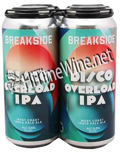 BREAKSIDE BREWERY, DISCO OVERLOAD WEST COAST IPA 6.6% ABV, 4 PACK 16oz ...