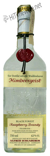 SCHLADER RASPBERRY BRANDY 750ML HIMBEERGEIST 84PF GERMANY