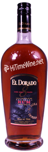EL DORADO 8YR RUM 40% 750ML AGED BLENDED DEMERARA RUM; DISTILLED AT ...