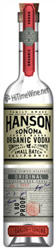HANSON ORGANIC VODKA 750ML MADE FROM GRAPES; SONOMA, CALIFORNIA