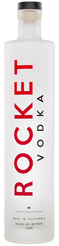 ROCKET VODKA LAUNCH VI 750 HANDCRAFTED IN CALIF FROMM 100% APPLES