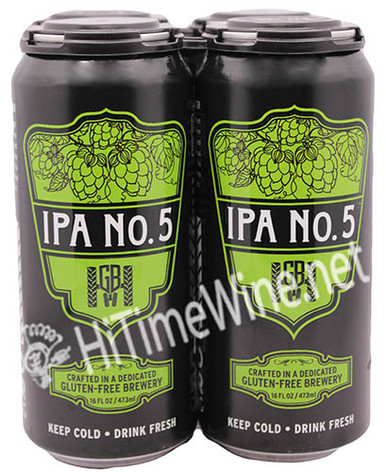 GROUND BREAKER BREWING, IPA NO.5 6% ABV, GLUTEN-FREE 4 PACK 16oz CANS.