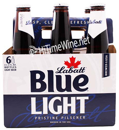 LABATT BLUE LIGHT 6 PACK 12oz BOTTLES