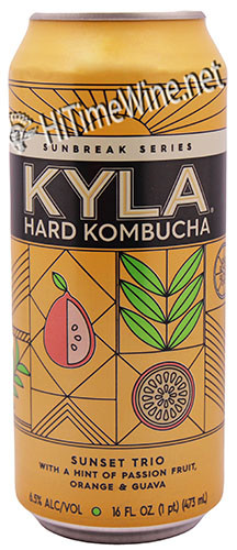 KYLA HARD KOMBUCHA, SUNSET TRIO W A HINT OF PASSION FRUIT, ORANGE ...