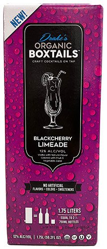 DRAKE'S BLACK CHERRY LIMEADE 24PF 1.75 ORGANIC VODKA BOXTAILS CLOSE OUT