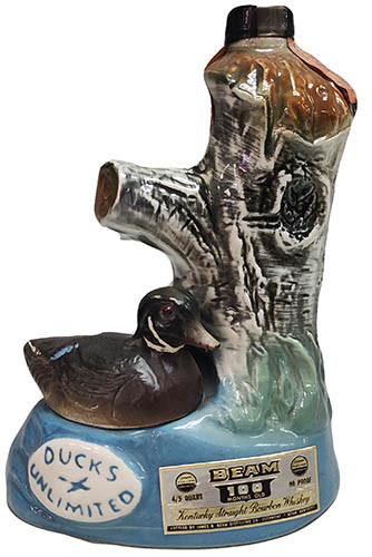 BEAM WOOD DUCK DUCKS UNLIMITED DECANTER 1975 40% KENTUCKY STRAIGHT ...