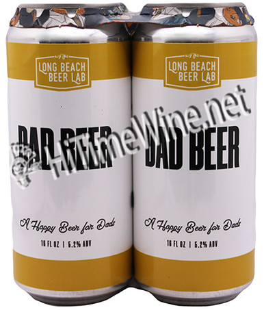 LONG BEACH BEER LAB, DAD BEER GERMAN PILSNER STYLE 5.2% ABV, 4 PACK ...