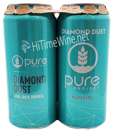 PURE PROJECT DIAMOND DUST MURKY HIPA 6.7% ABB, 4 PACK 16oz CANS