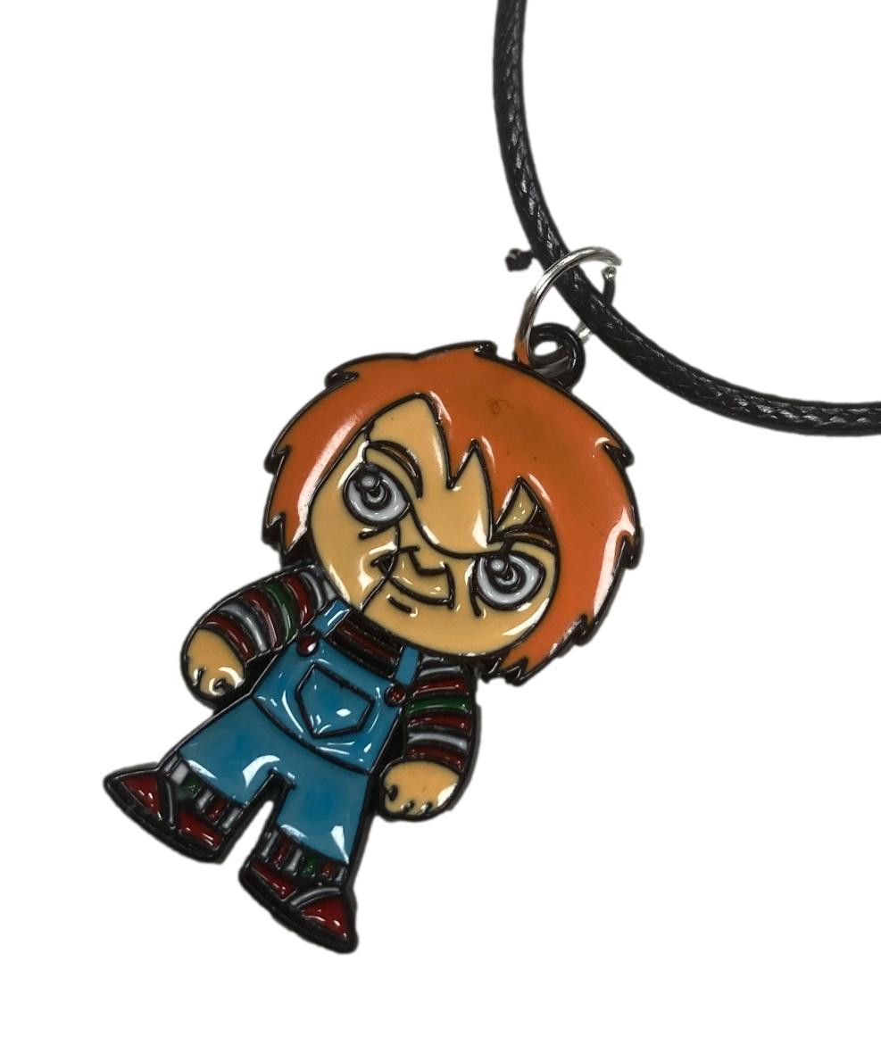 Chibi Chucky Childs Play Black Alloy Enamelled Character Necklace