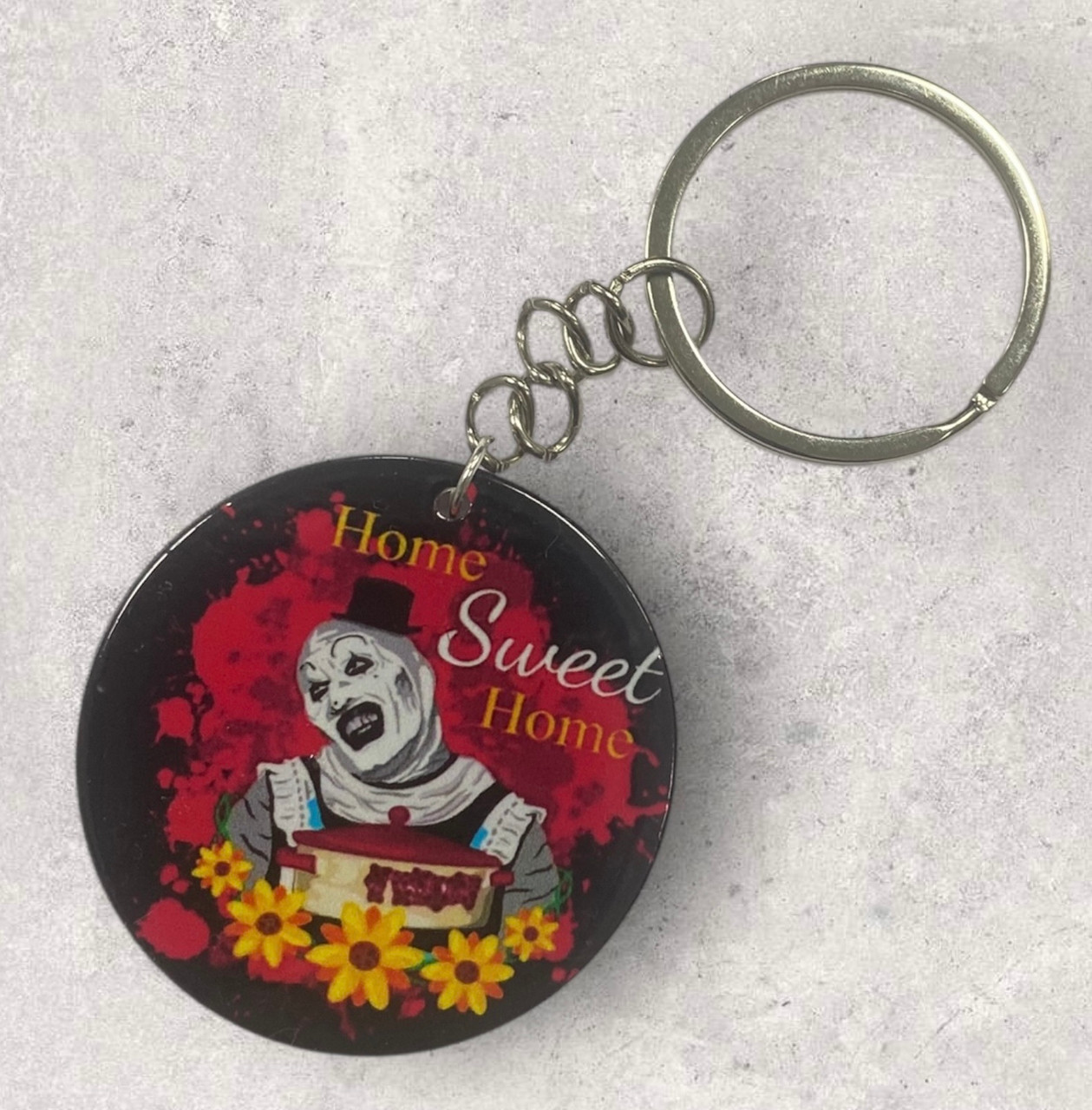 Terrifier Art The Clown Home Sweet Home Keyring - The Missing Label LTD