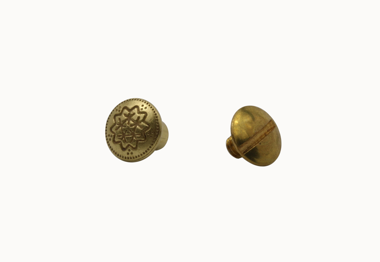 Chicago Screws Solid Brass Floral - 50 | The Strap Warehouse